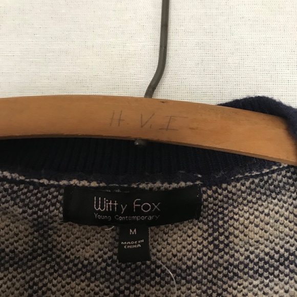 Witty Fox | Tops | Nwt Witty Fox Cropped Sweater Setsize Mediumblue And Cream Cropped Sweater ...